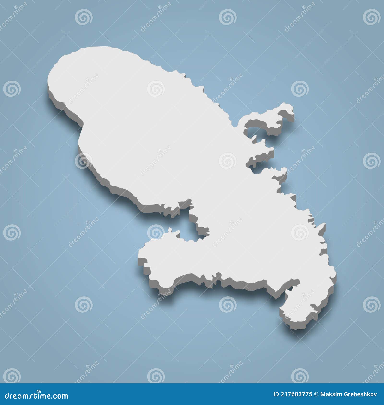 Martinique Map. Martinique Island Map. Black And White French Overseas ...