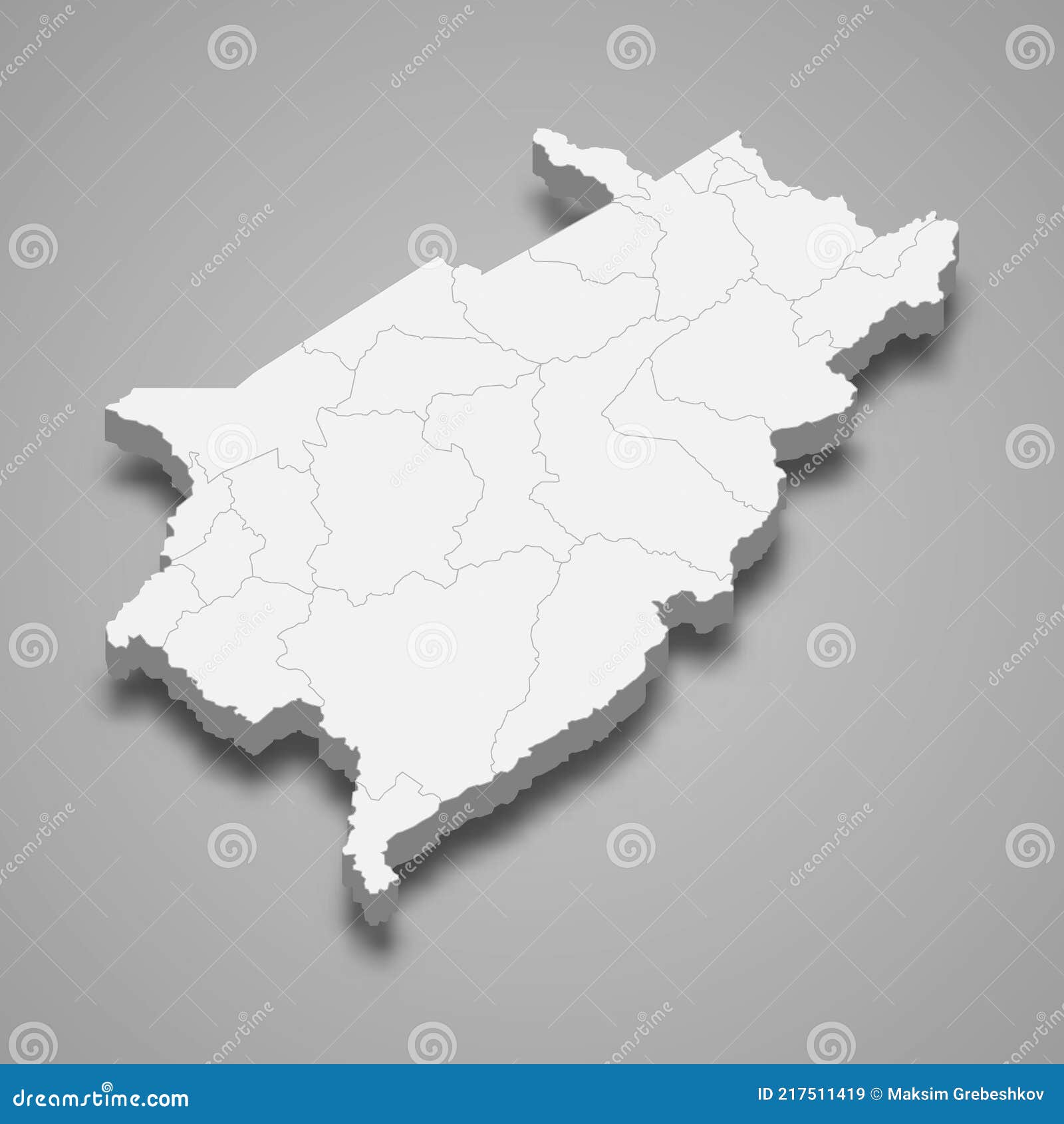 3d Isometric Map Of Merida Is A State Of Venezuela Cartoon Vector ...
