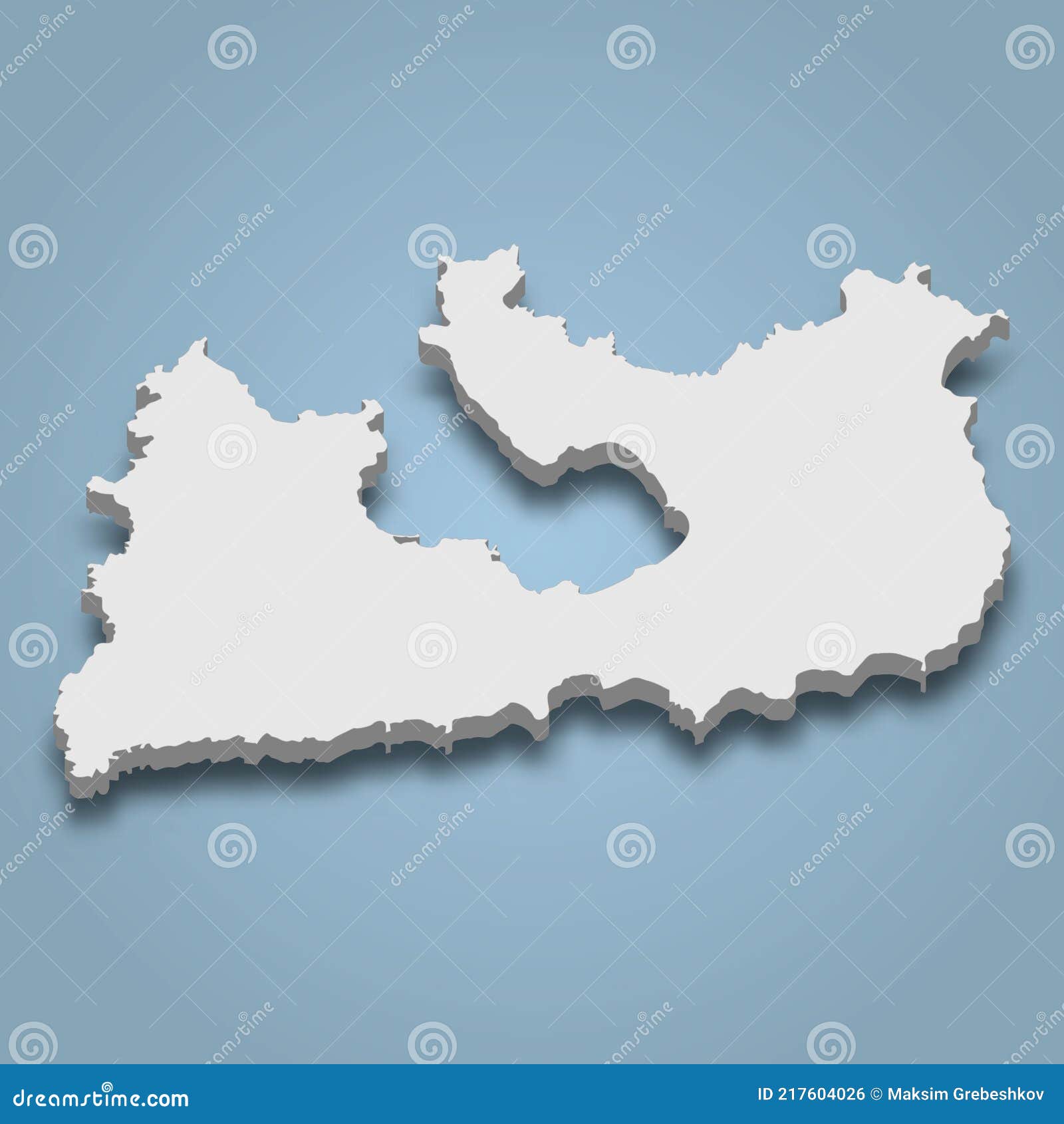 Milos, Or Melos, Greek Island, In The Aegean Sea, Gray Political Map ...