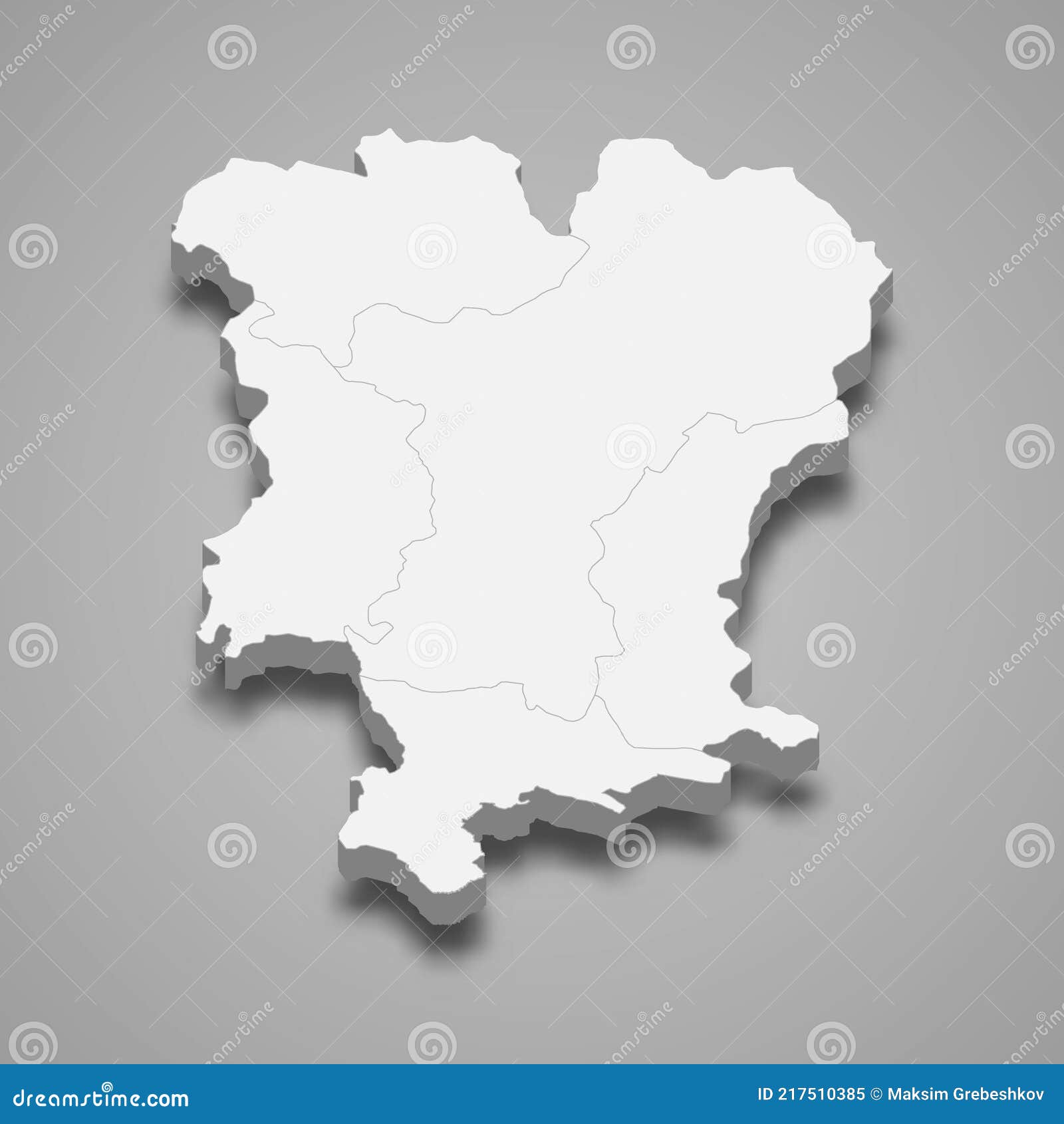 Isometric Georgia State Map On Blue And Glowing Background. 3D Detailed ...