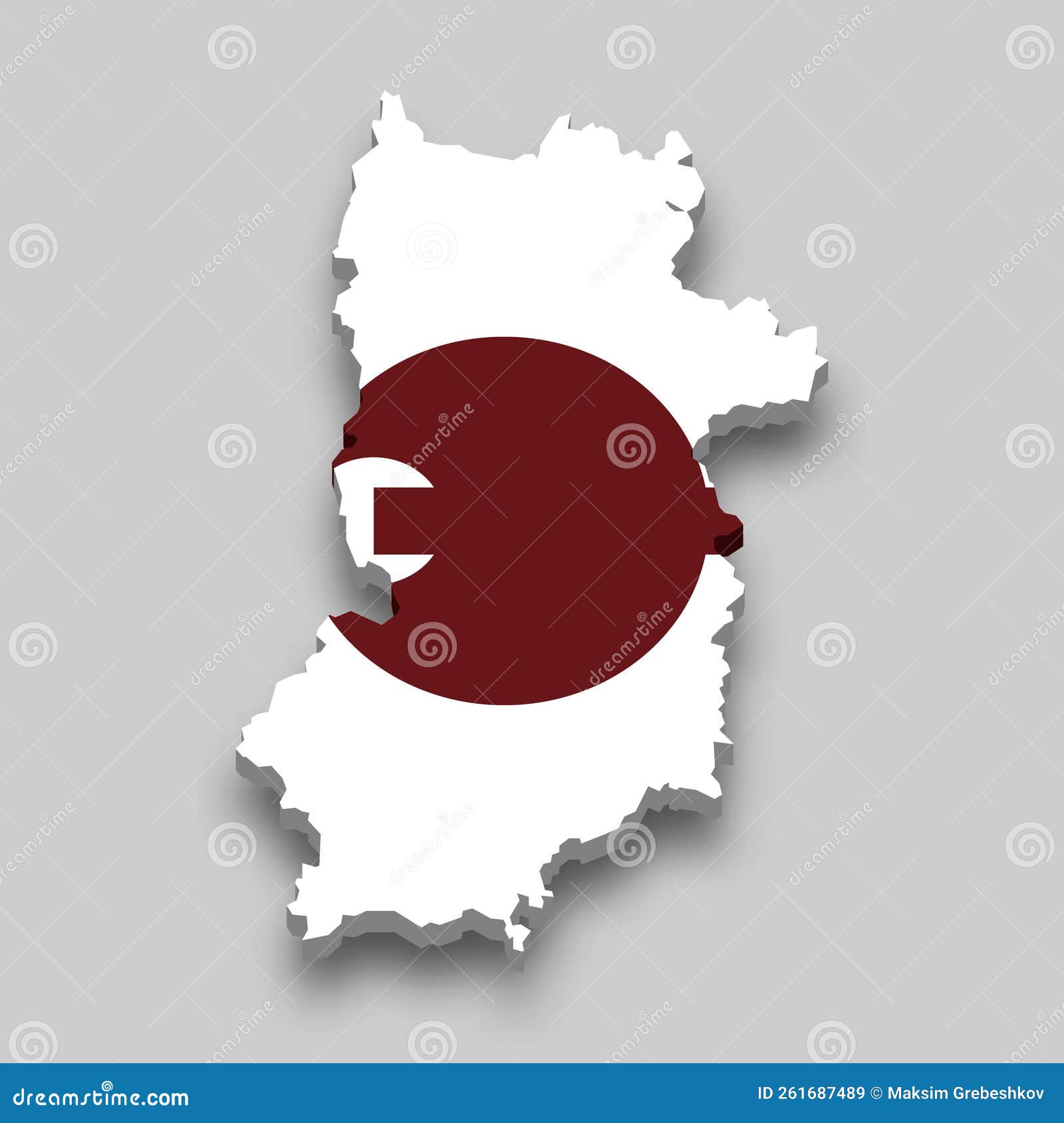 3d Isometric Map of Nara is a Prefecture of Japan Stock Vector ...