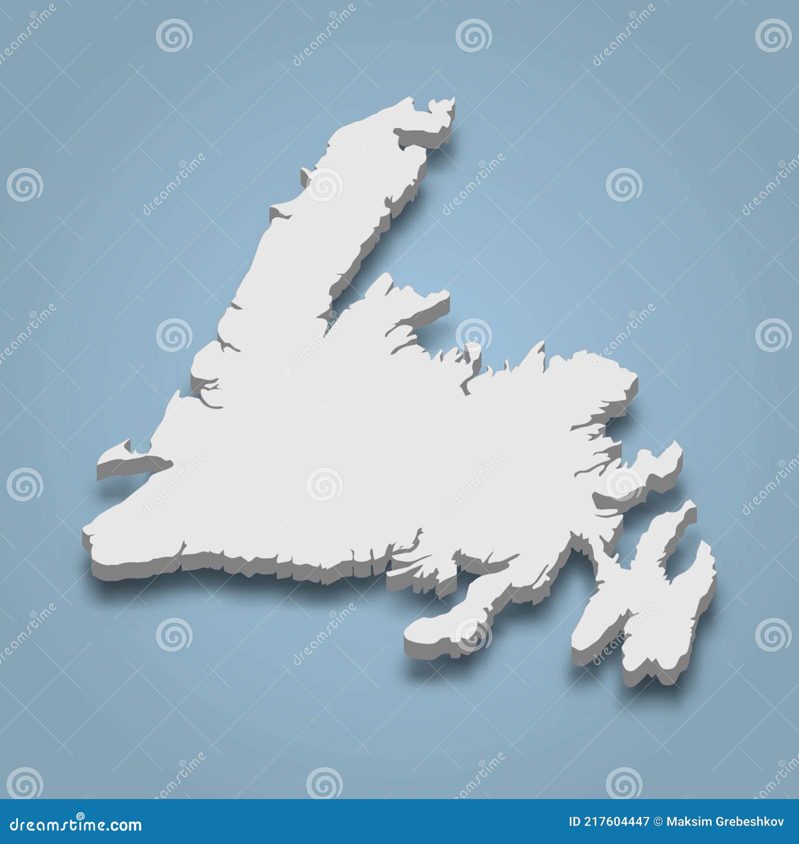 Island Of Newfoundland, Political Map, Part Of Newfoundland And ...