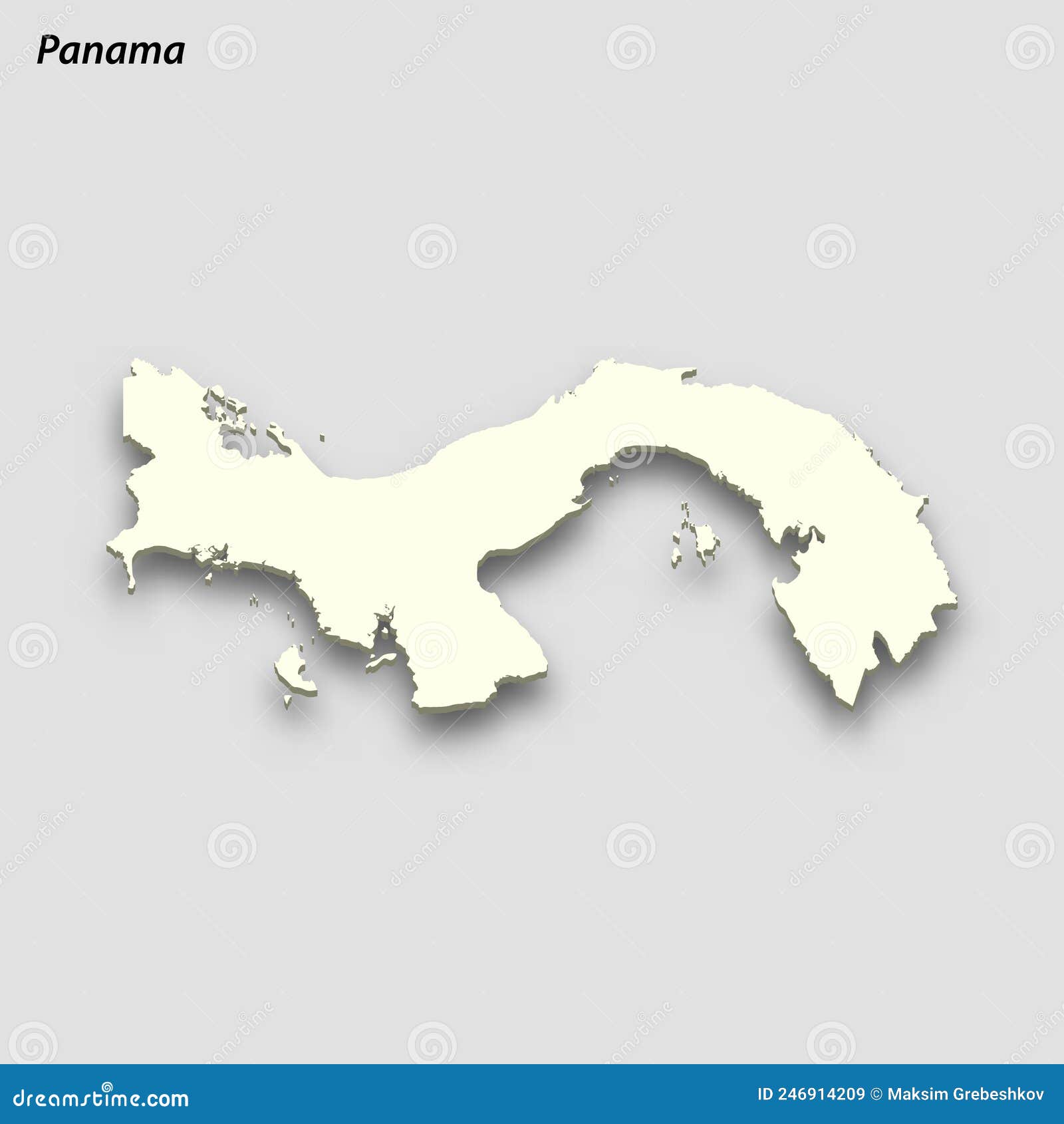 Panama Set. Isolated Panama Architecture On White Background Cartoon ...
