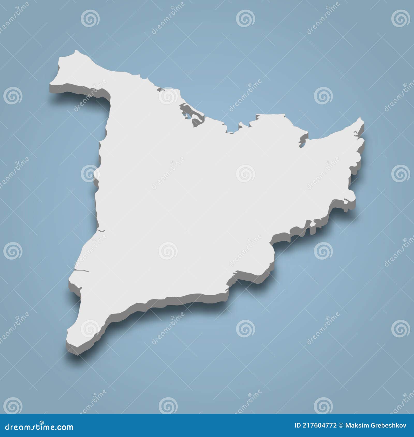 3d Isometric Map of Panay is an Island in Philippines Stock Vector ...