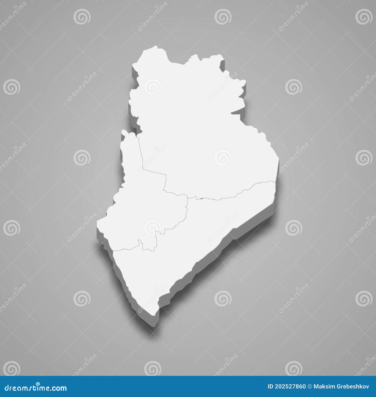 3d Isometric Map of Perlis is a State of Malaysia Stock Illustration ...