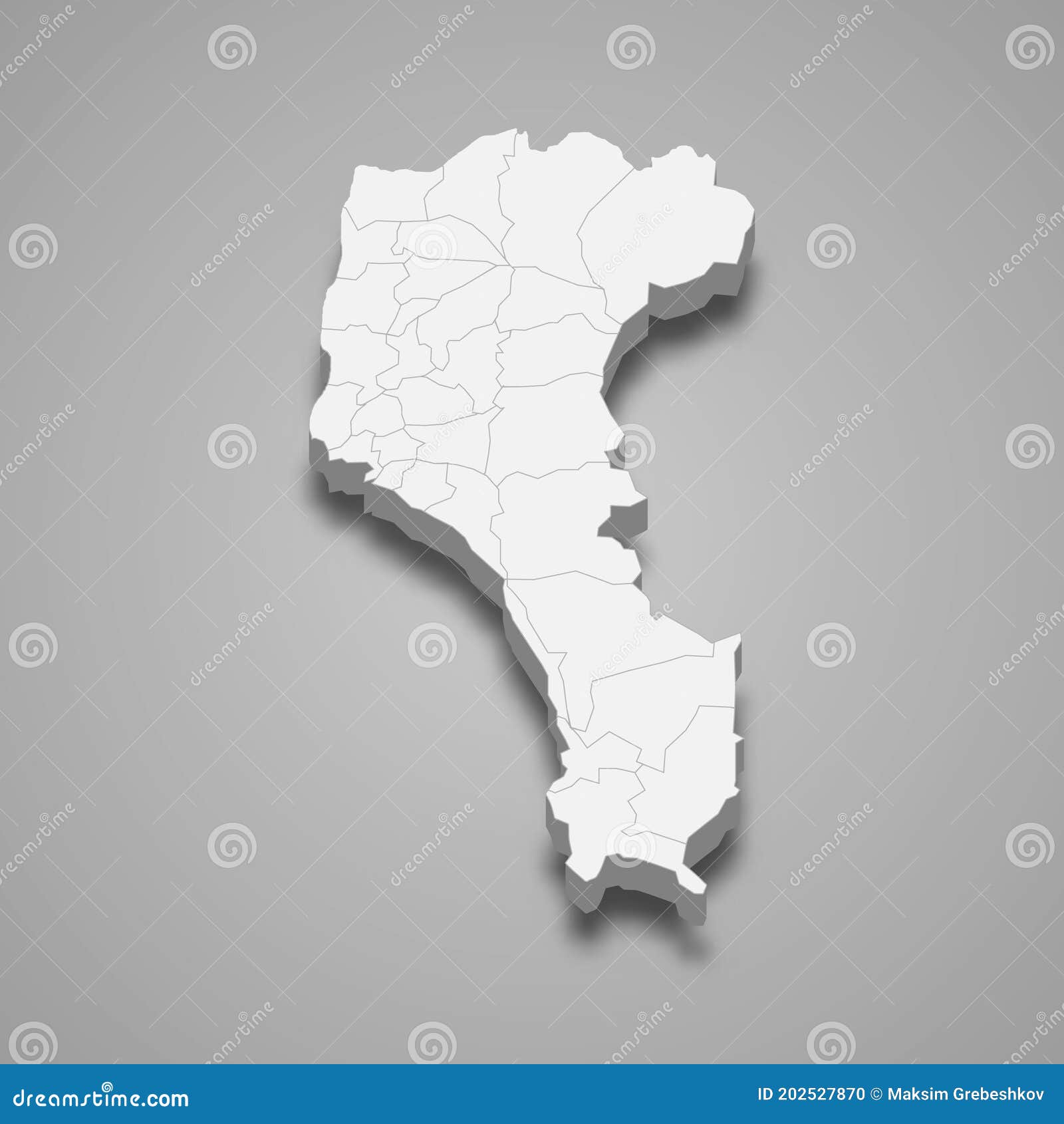 3d Isometric Map of Pingtung County is a Region of Taiwan Stock ...
