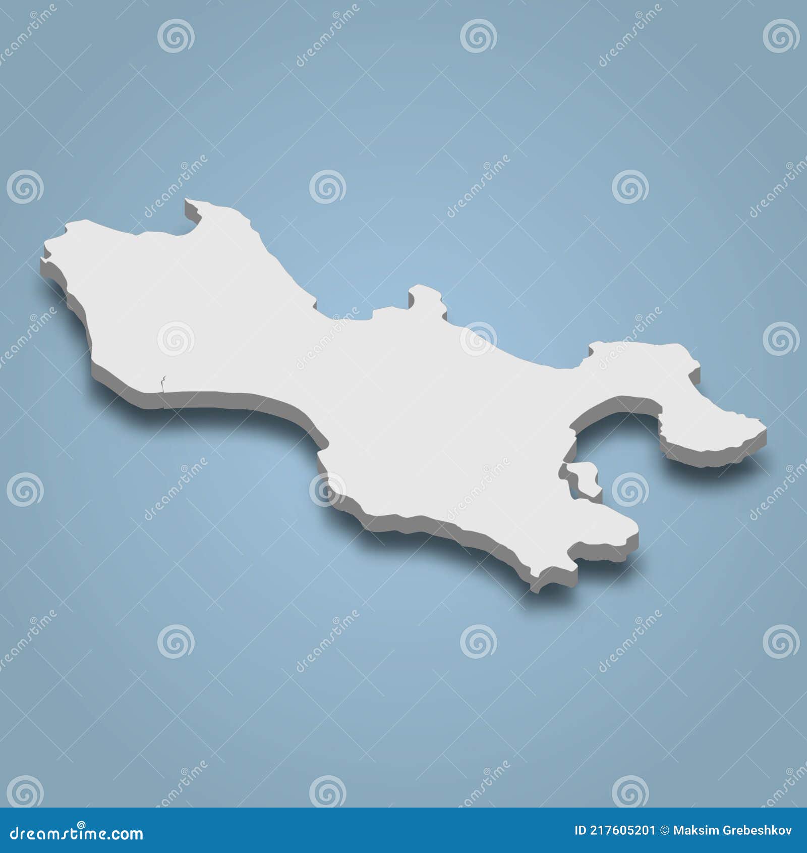 3d Isometric Map of Praslin is an Island in Seychelles Stock Vector ...