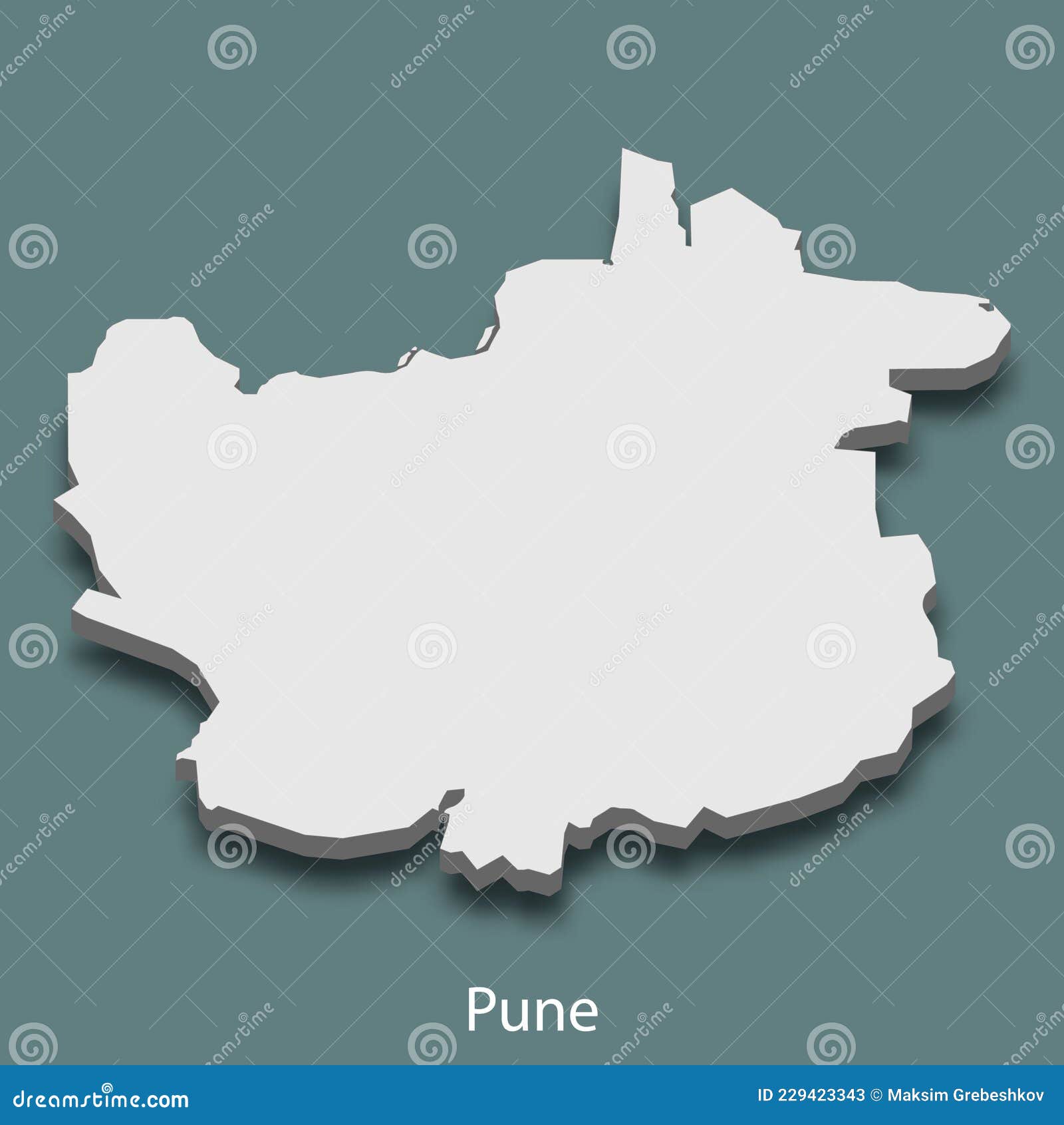 Pune Map. Detailed Map Of Pune City Administrative Area. Cityscape ...
