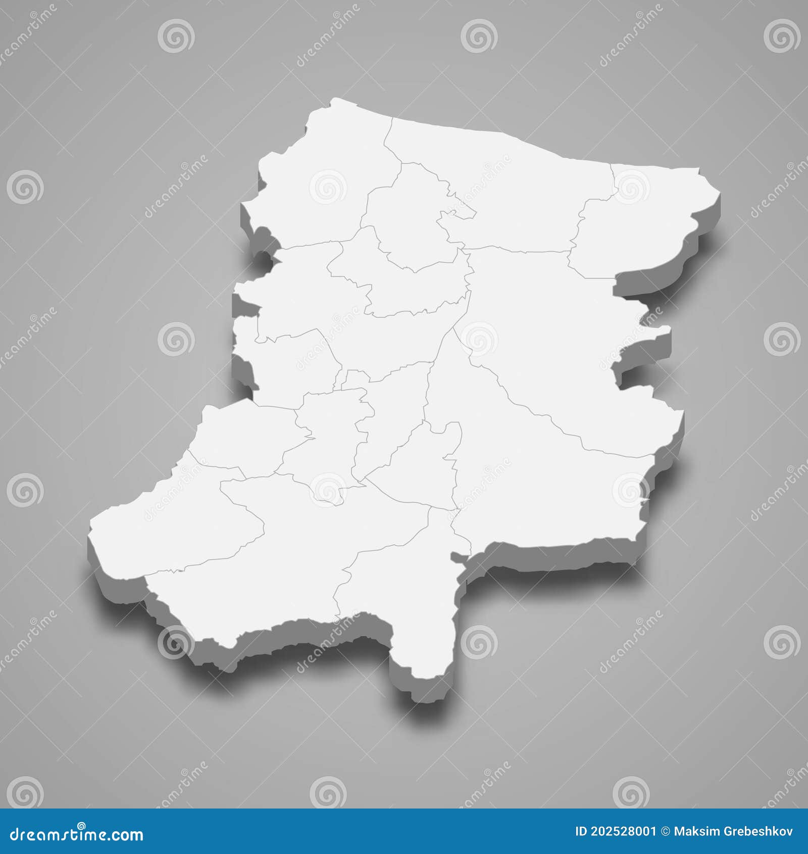 3d Isometric Map of Sakarya is a Province of Turkey Stock Illustration ...