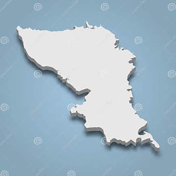 3d Isometric Map of Samar is an Island in Philippines Stock Vector ...