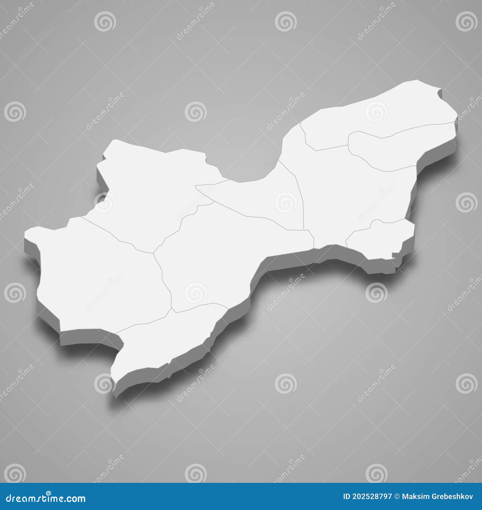 3d Isometric Map of Tekirdag is a Province of Turkey Stock Illustration ...