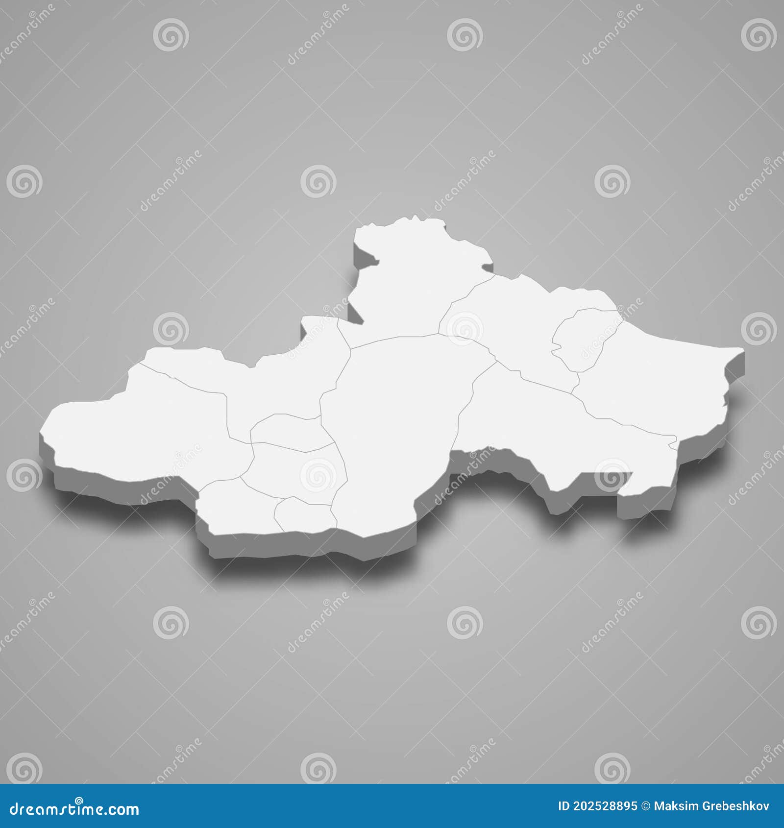 3d Isometric Map of Tokat is a Province of Turkey Stock Illustration ...