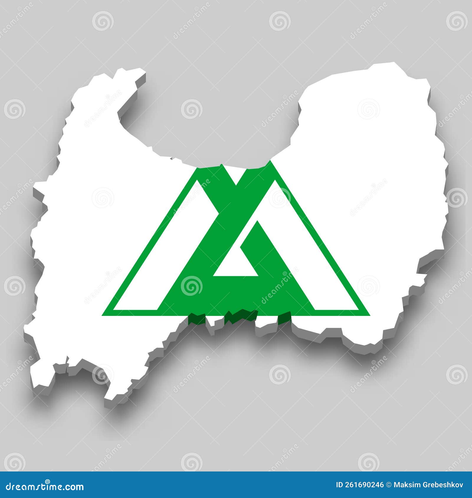 3d Isometric Map of Toyama is a Prefecture of Japan Stock Vector ...