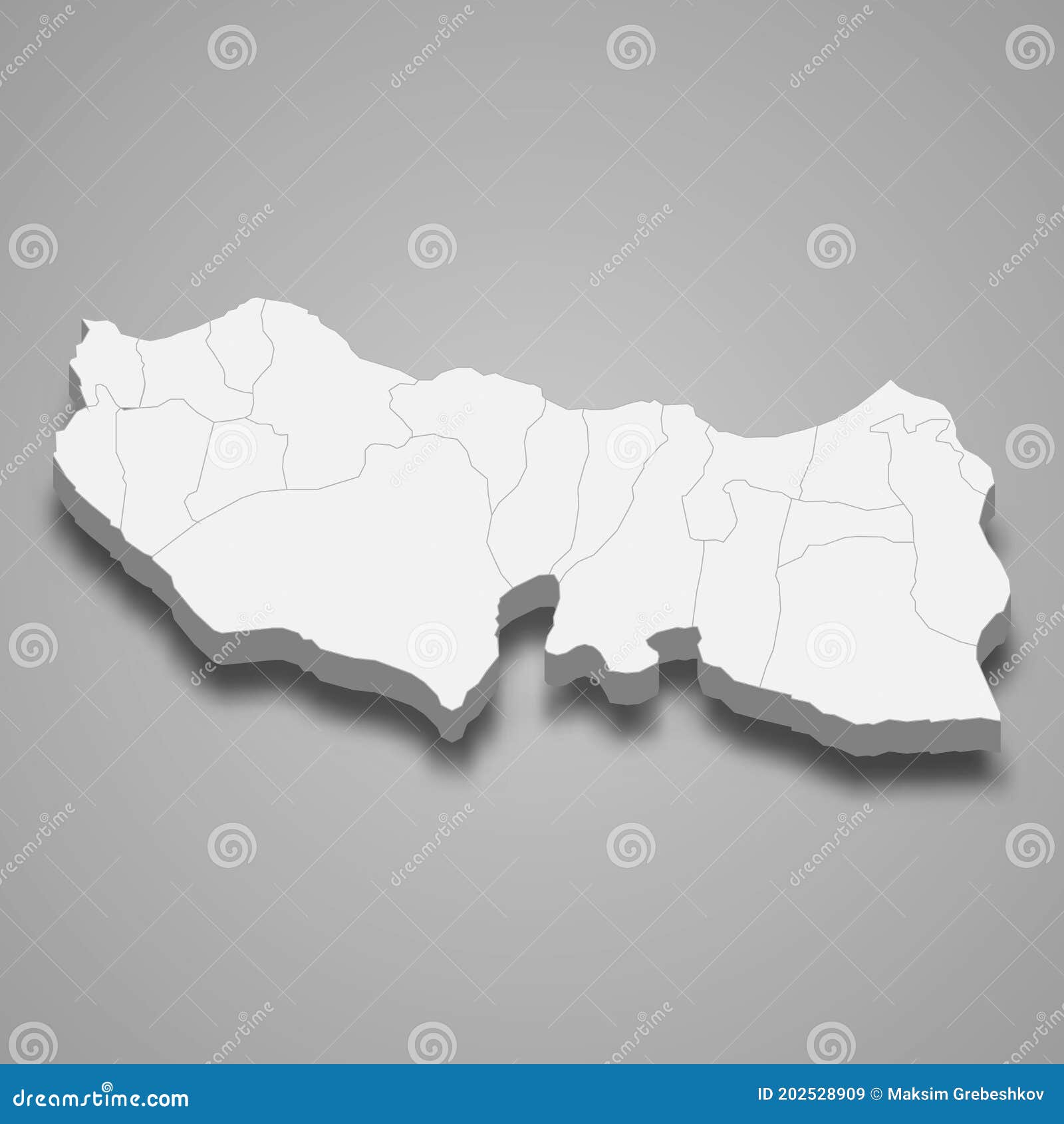 3d Isometric Map of Trabzon is a Province of Turkey Stock Illustration ...