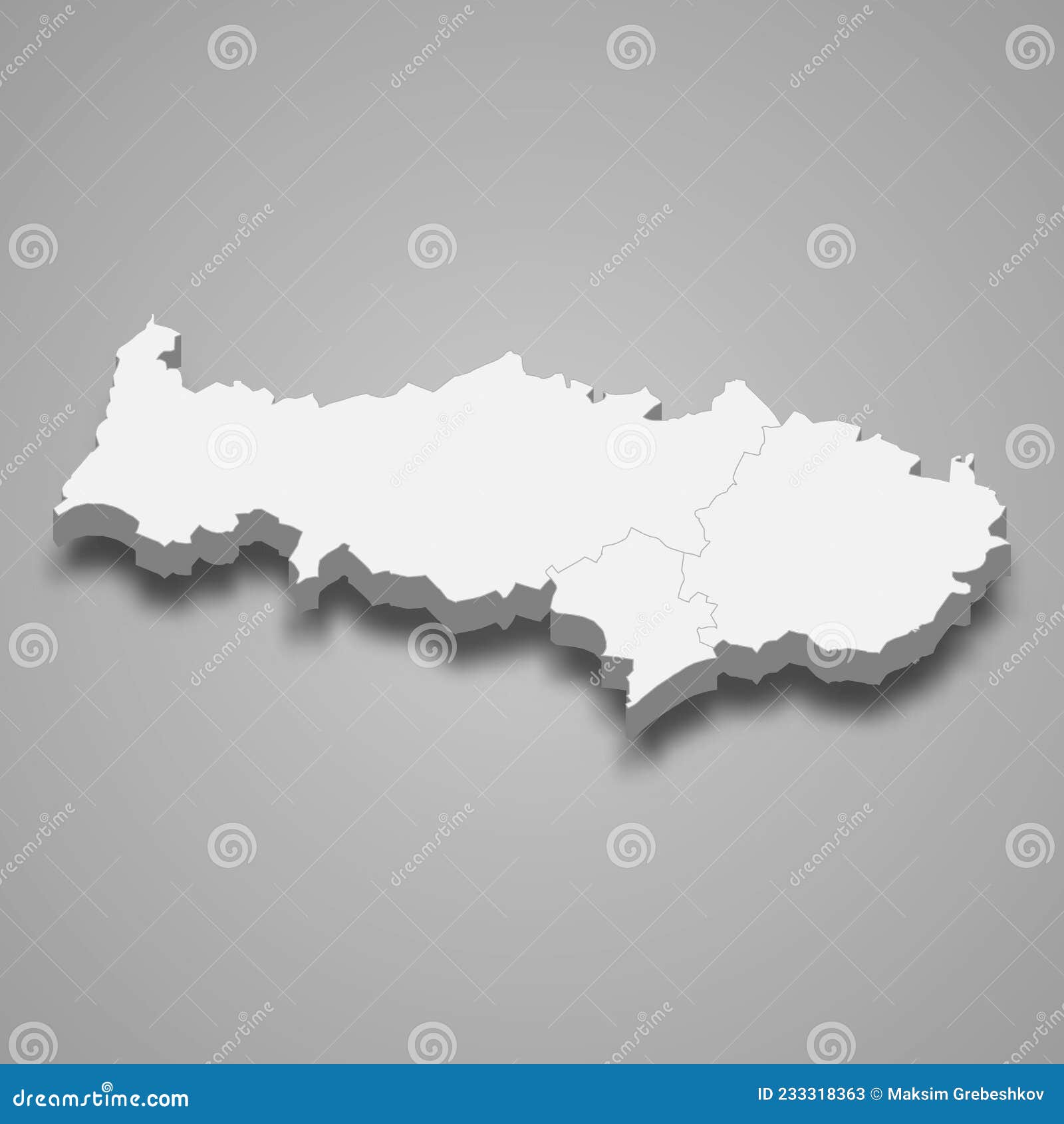 3d Isometric Map of Val-d Oise is a Department in France Stock Vector ...