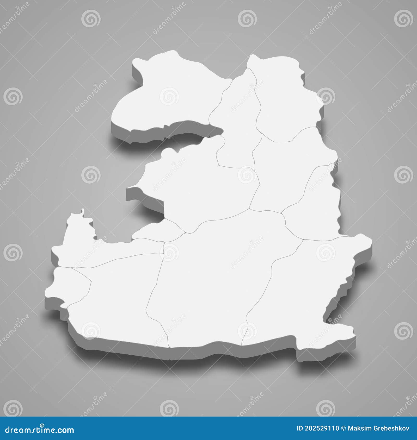 3d Isometric Map of Van is a Province of Turkey Stock Illustration ...