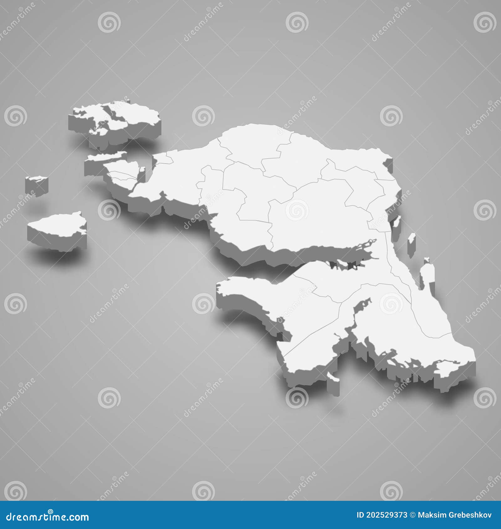3d Isometric Map of West Papua is a Province of Indonesia Stock ...