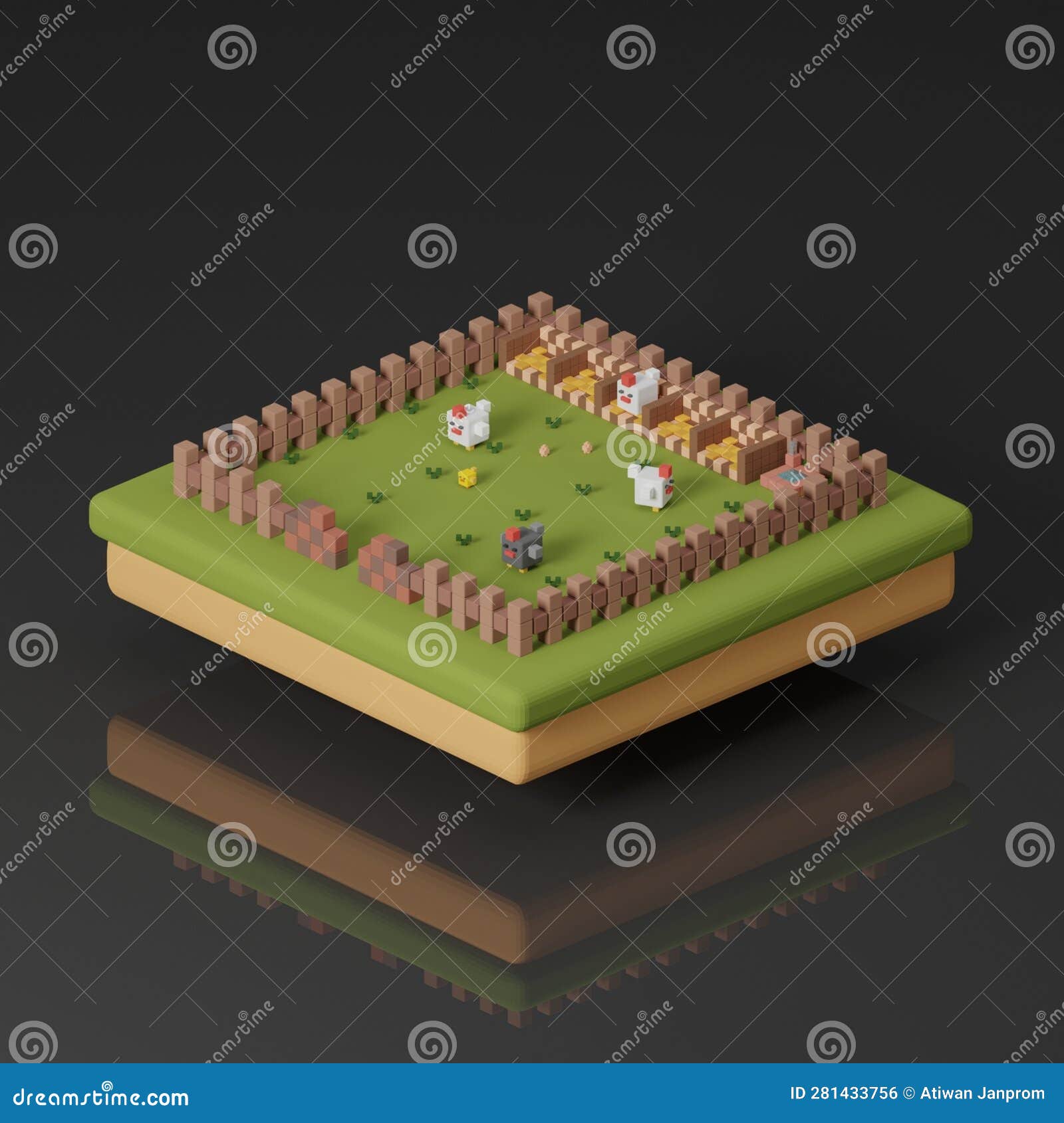 Pixel Art Chicken Character: Cute And Detailed Design Stock Image ...