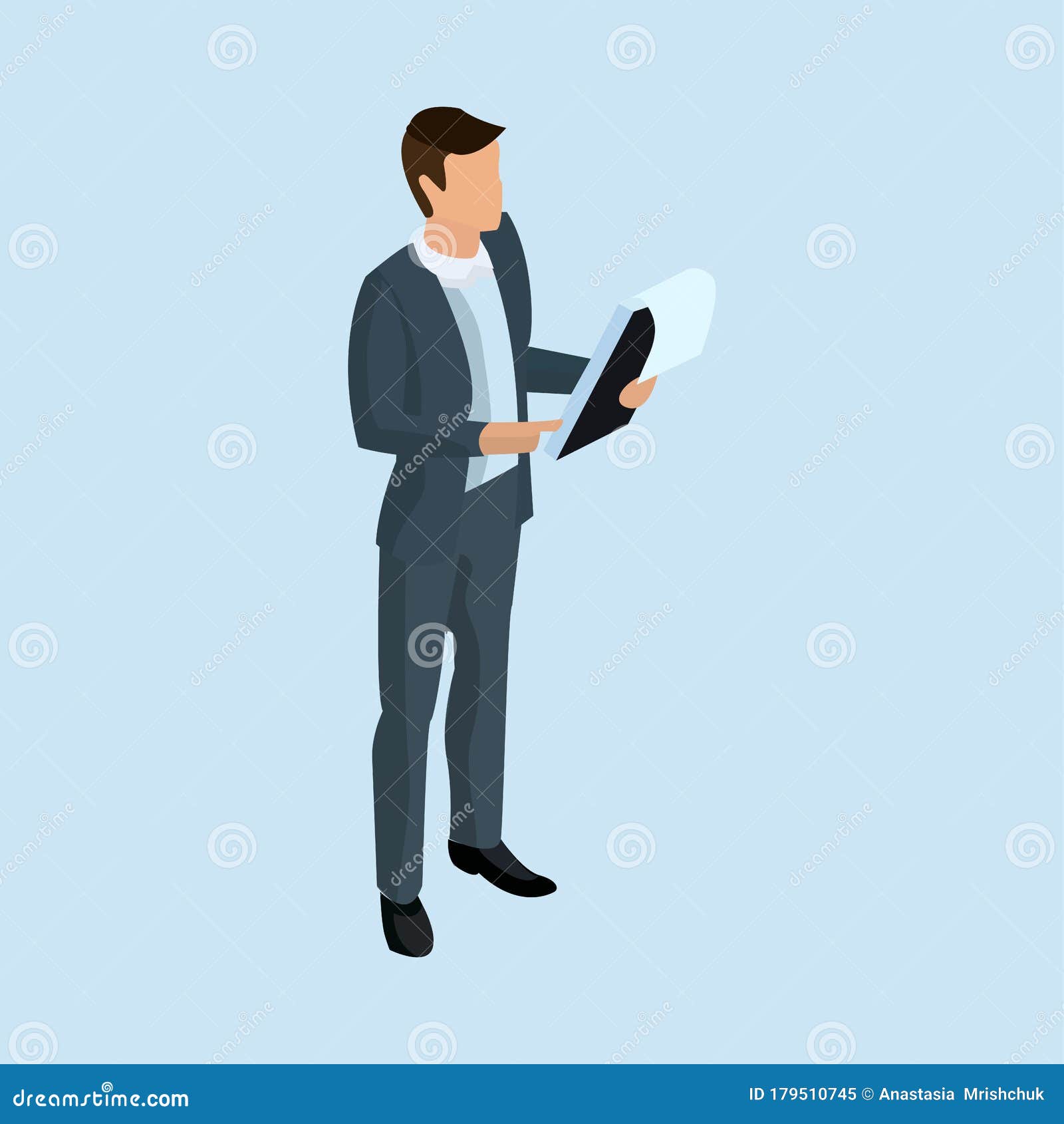 3D Isometric Real Business People. Vector Illustration Stock ...