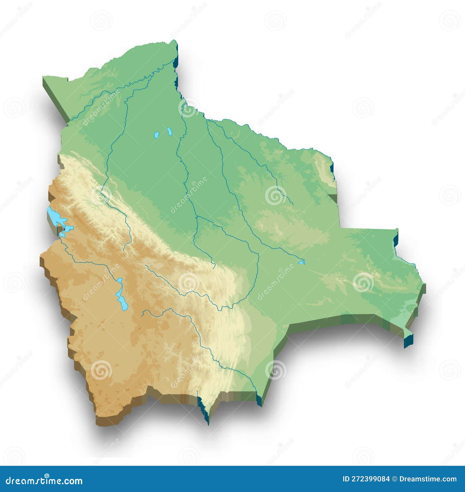 Topographic Map Of Bolivia Royalty-Free Stock Image | CartoonDealer.com ...