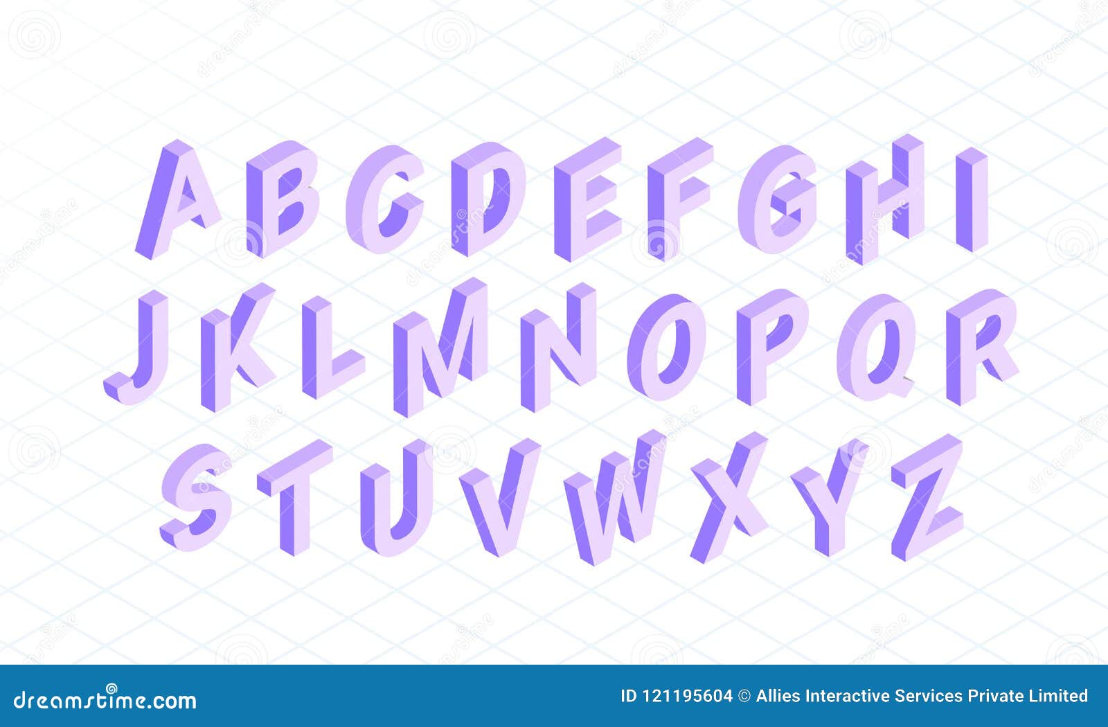 3D Isometric Set Of Alphabet. Stock Photography | CartoonDealer.com ...