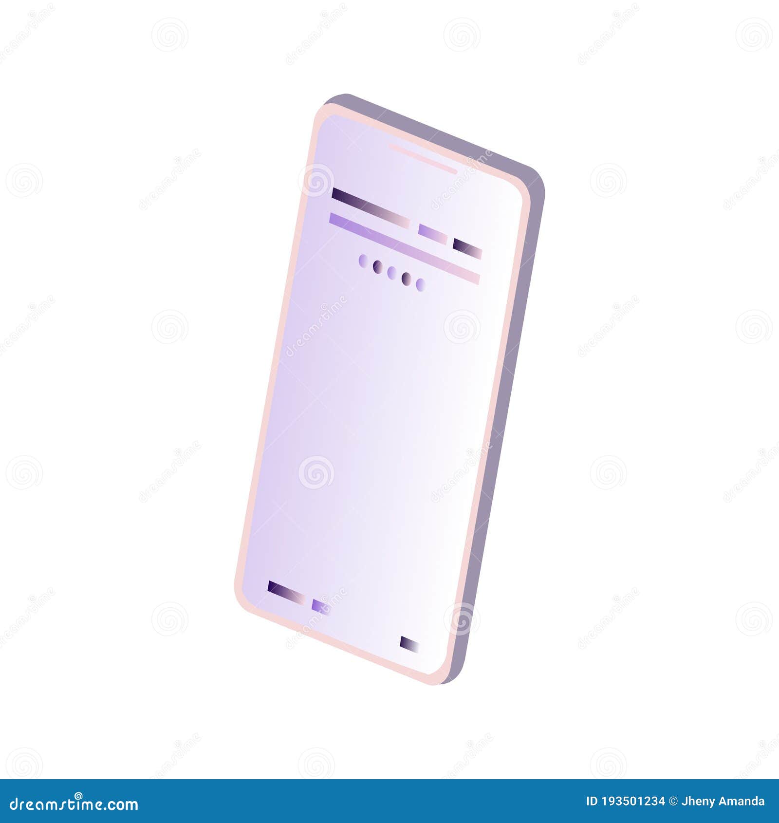 3d Isometric Smartphone. Realistic Cell Phone Can Be a Template for ...