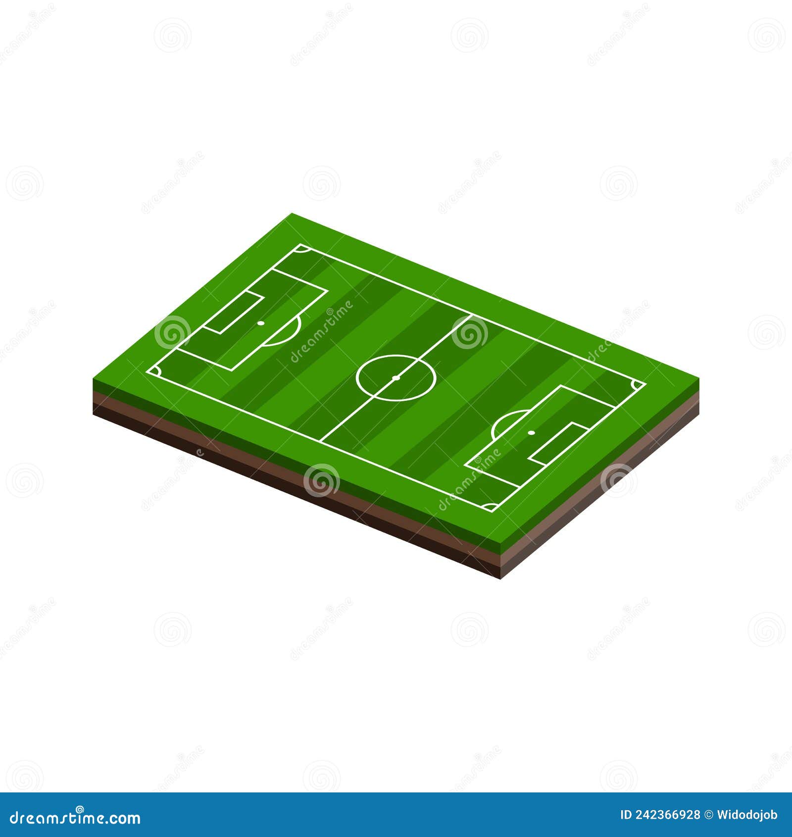 3d isometric soccer field stock vector. Illustration of competition ...