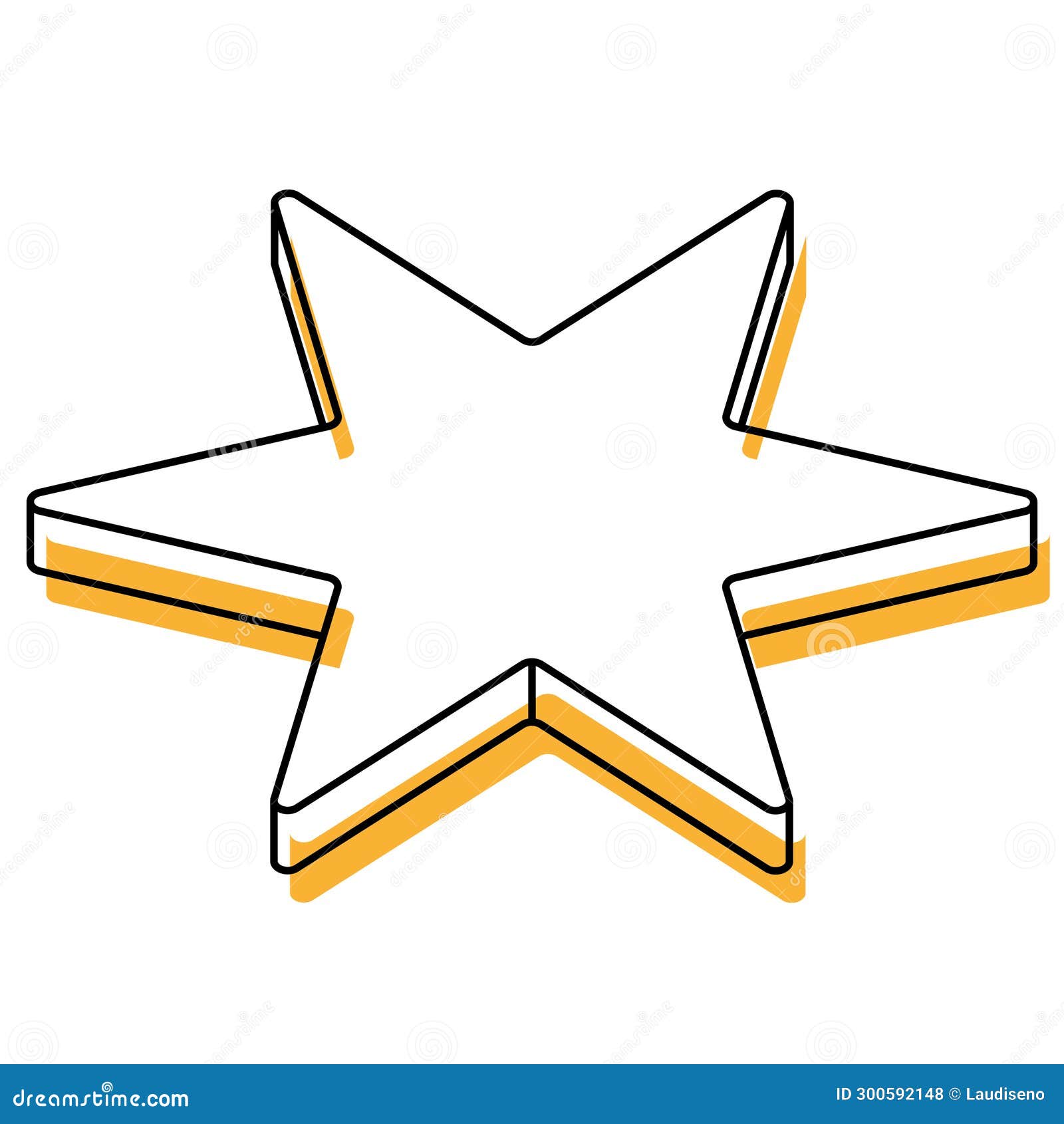2d Isometric Star Shape Icon Vector Stock Vector - Illustration of ...