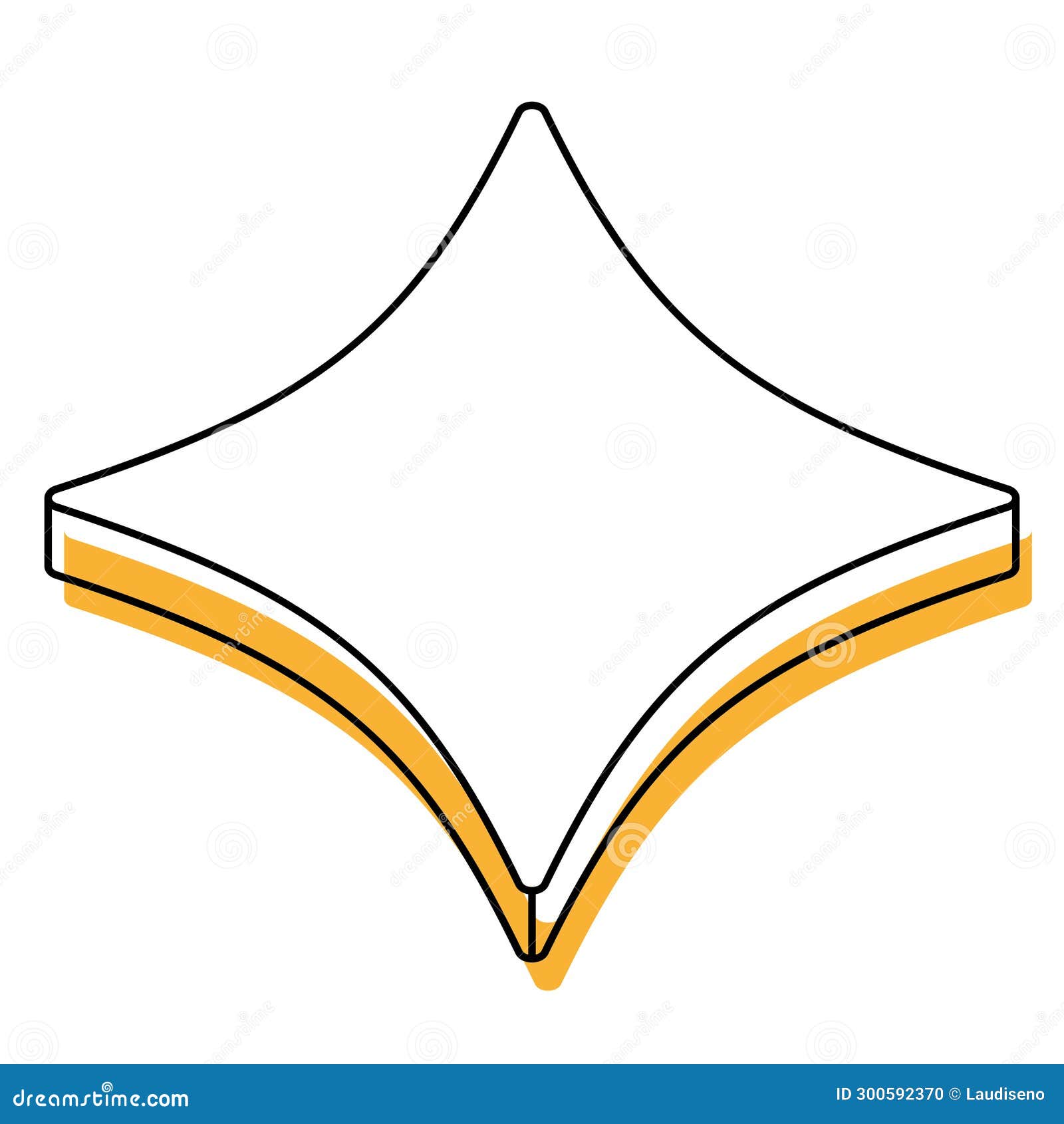 2d Isometric Star Shape Icon Vector Stock Illustration - Illustration ...