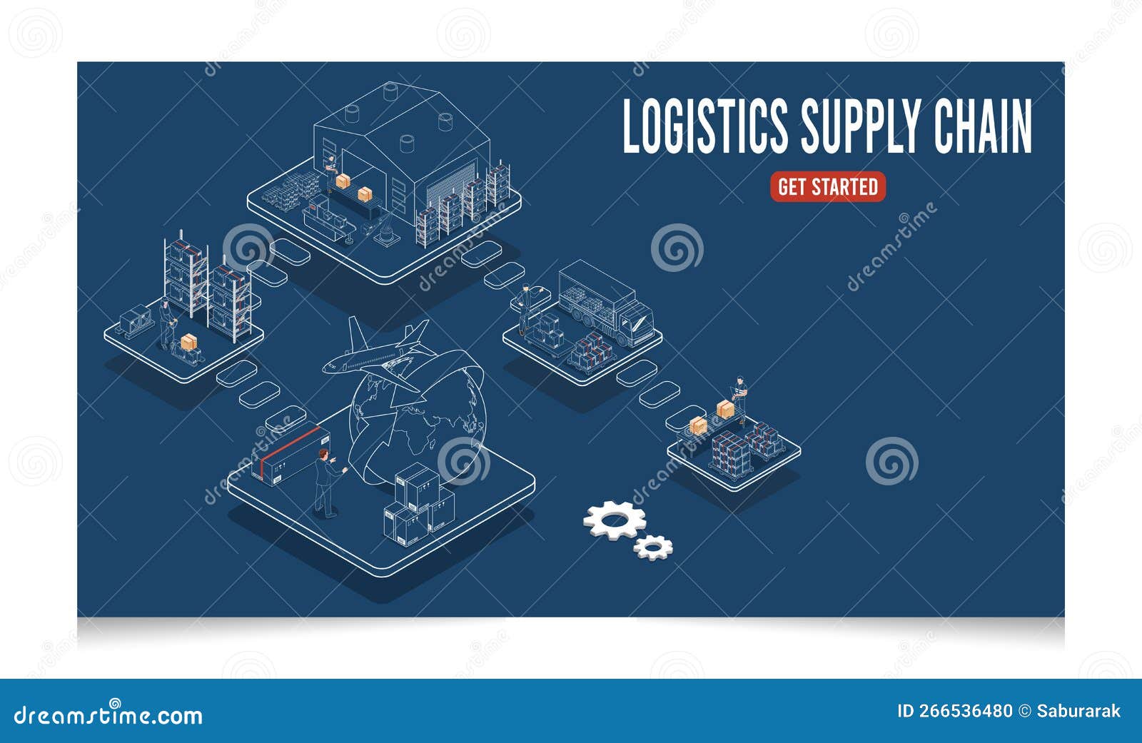 3D Isometric Supply Chain Management - SCM Concept With Collaborative ... 3D Isometric Supply Chain Management - SCM Concept With Collaborative ...