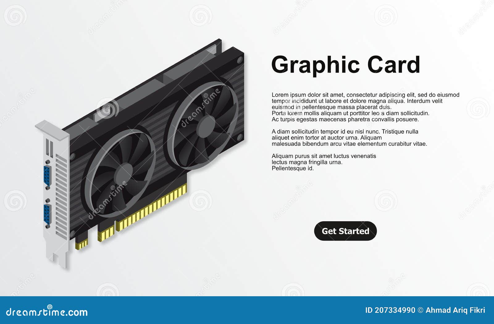 3d Isometric Video Graphic Card. Video Graphics Card for Cryptocurrency ...