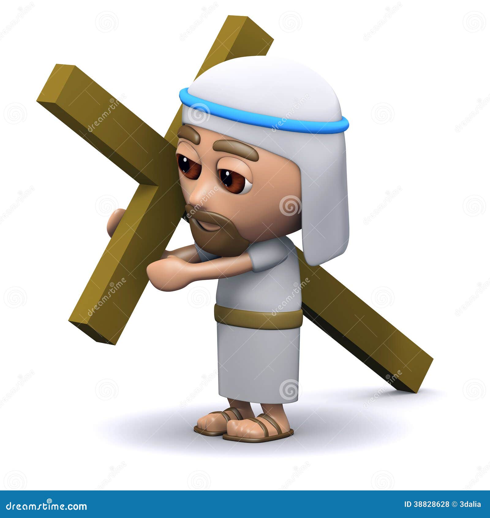 Jesus Carrying The Cross Cartoon