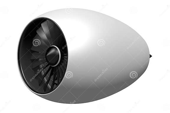3D Jet Engine - Front View/ Side View Stock Illustration - Illustration ...