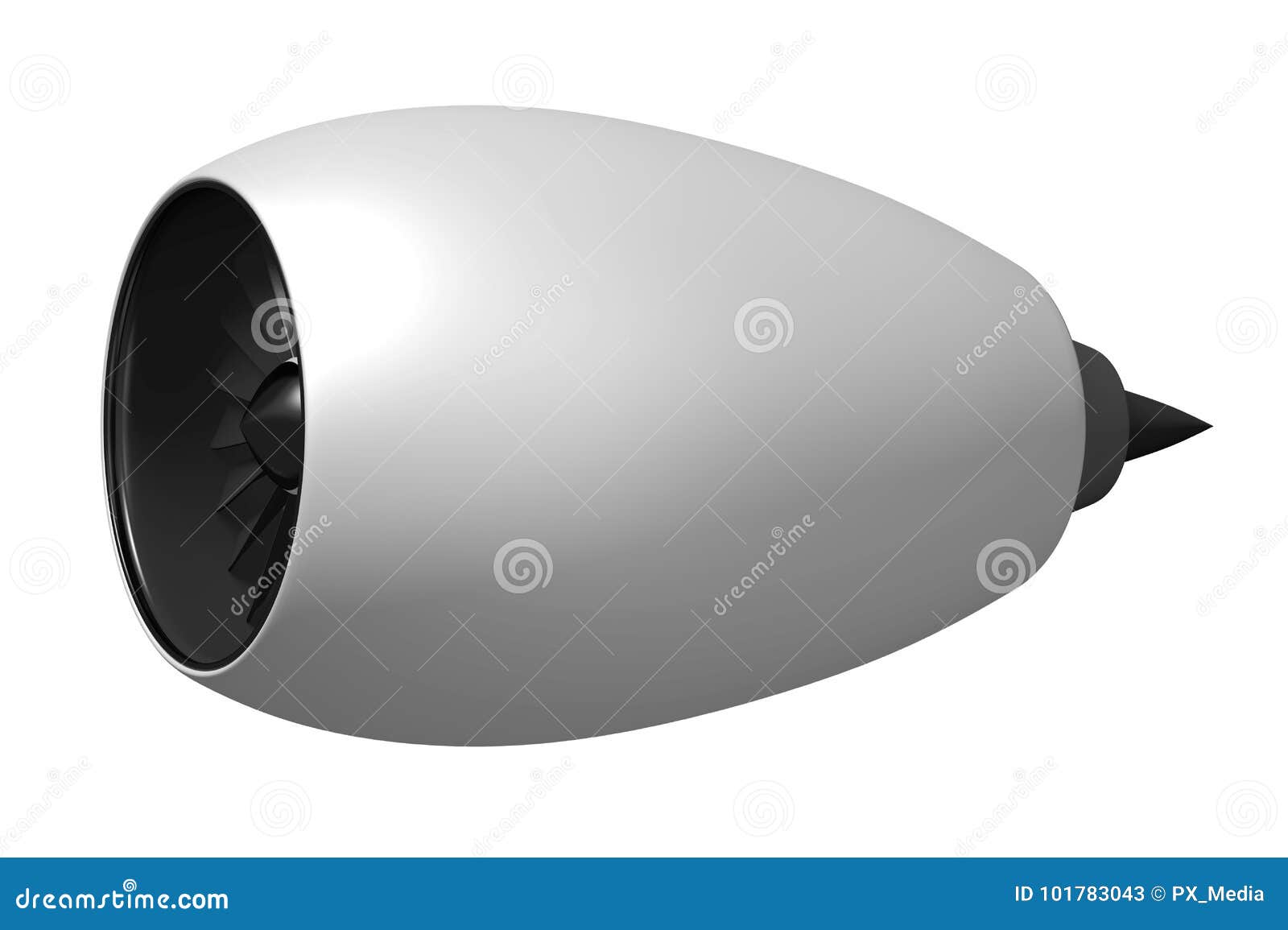 3D jet engine - side view stock illustration. Illustration of industry ...