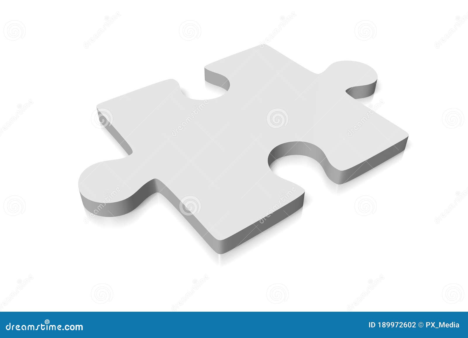 Single Jigsaw Puzzle Piece - 3D Illustration Stock Illustration ...
