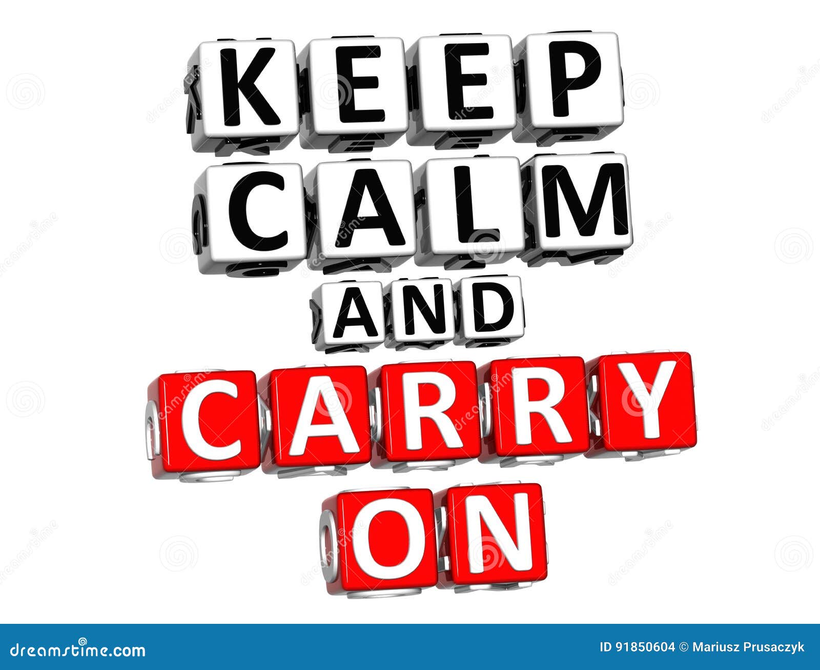 3D Keep Calm and Carry on Button Click Here Block Text Stock ...