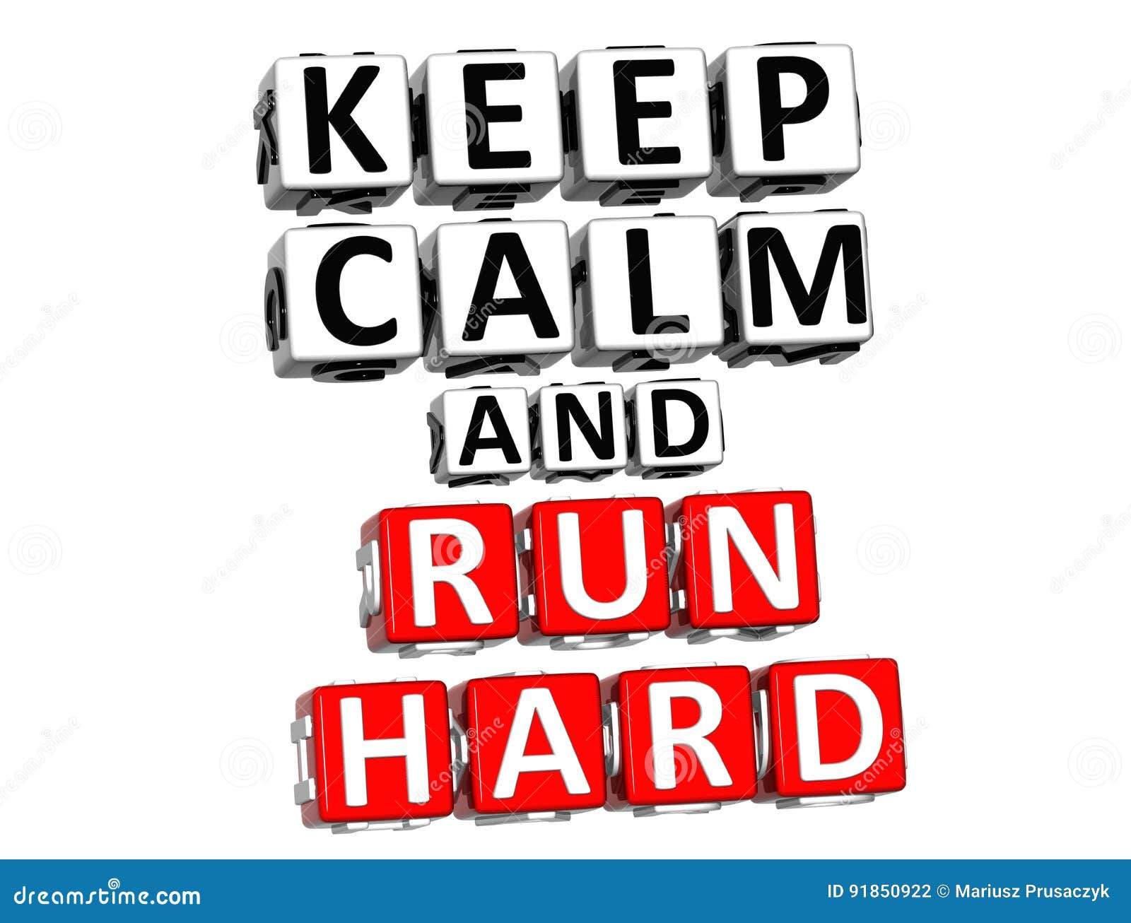 3D Keep Calm and Run Hard Button Click Here Block Text Stock ...