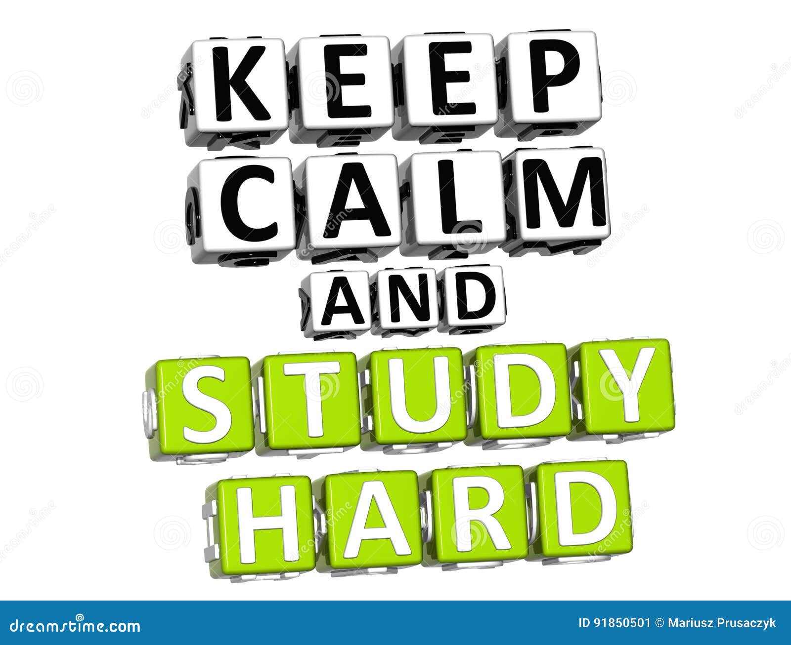 3D Keep Calm and Study Hard Button Click Here Block Text Stock ...