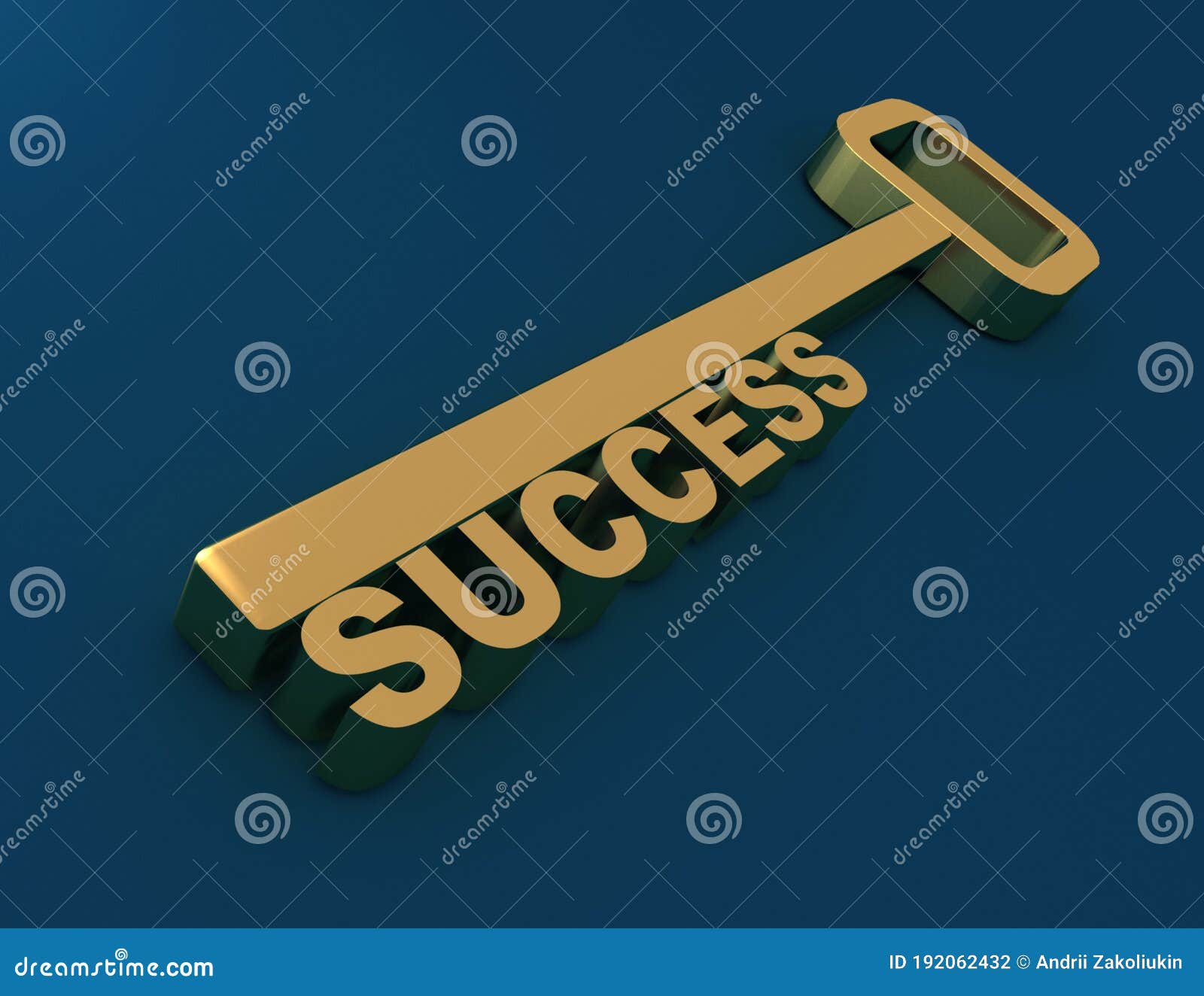 3D Key for Success . 3d Illustration Stock Illustration - Illustration ...