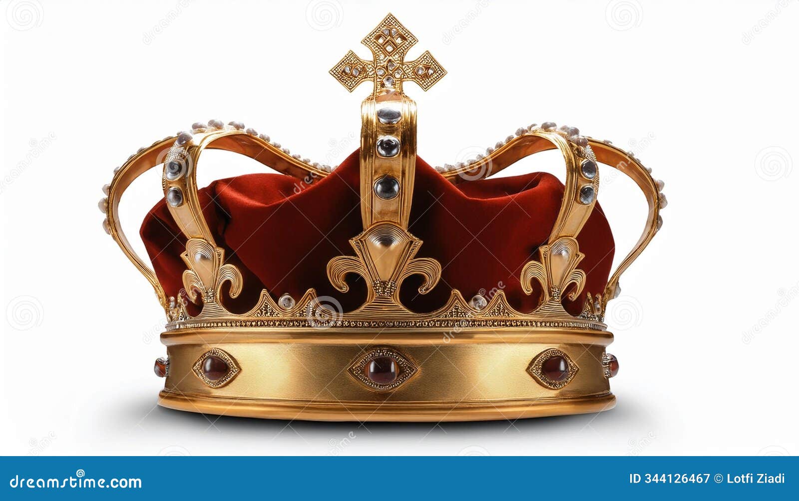 3D King Crown Illustrations, on White Background PNG Stock Illustration ...