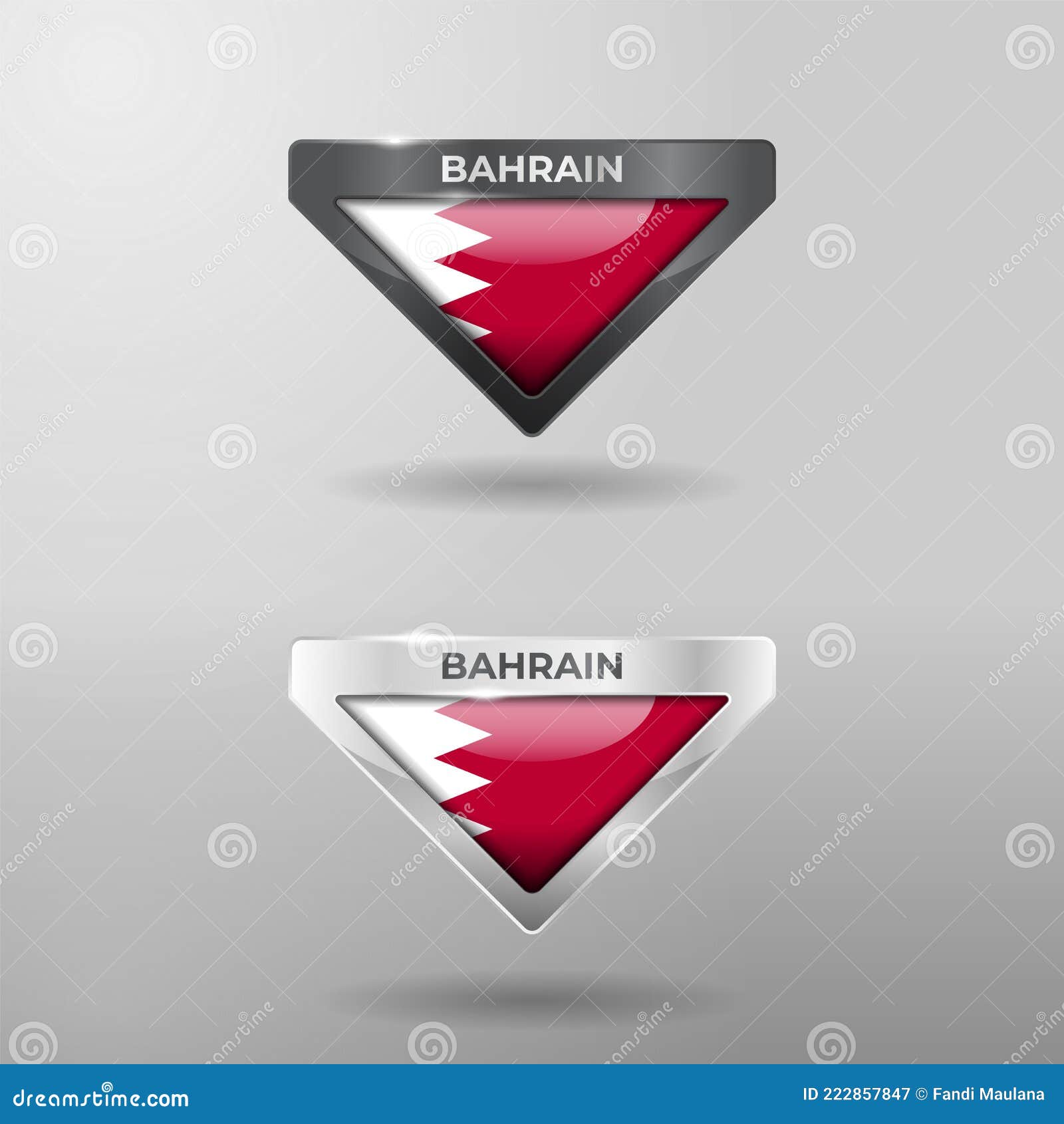 3D Label, Tag and Location Pointer Flag Nation of Bahrain with Glossy ...