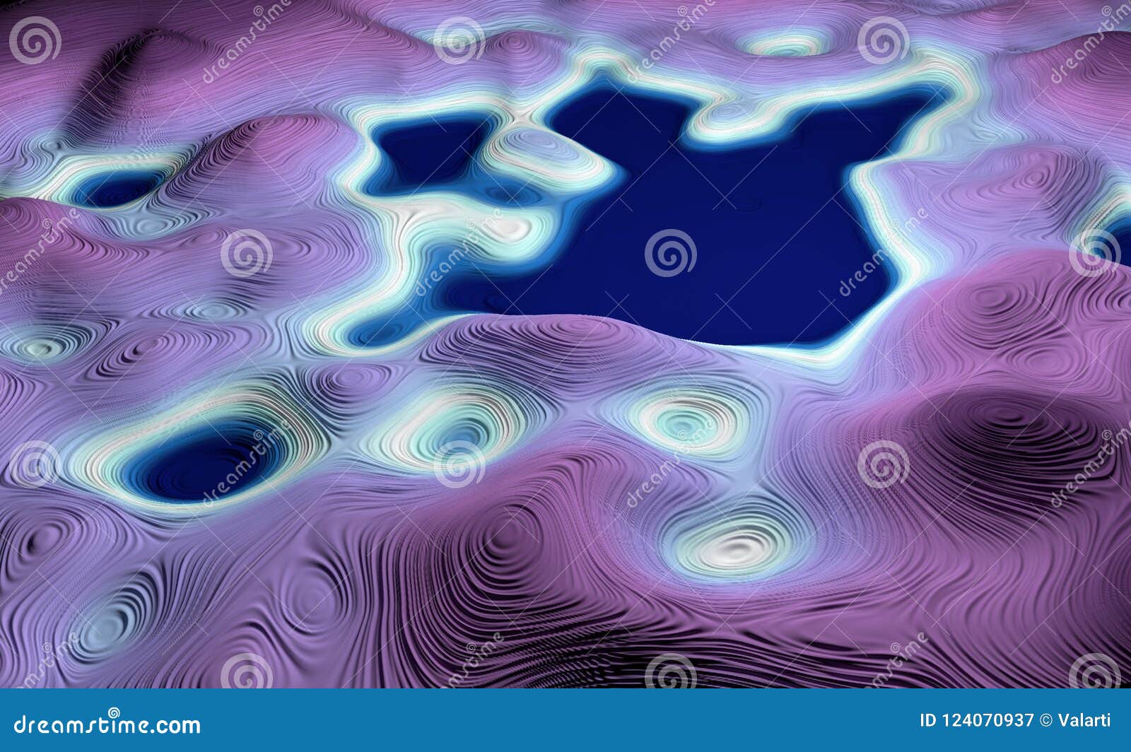 3D Landscape Background Concept. Topo Contour Map. Rendering. 3D ...