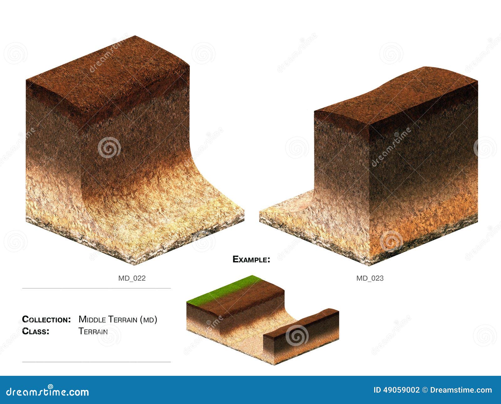3D landscape block grass stock illustration. Illustration of landscape ...