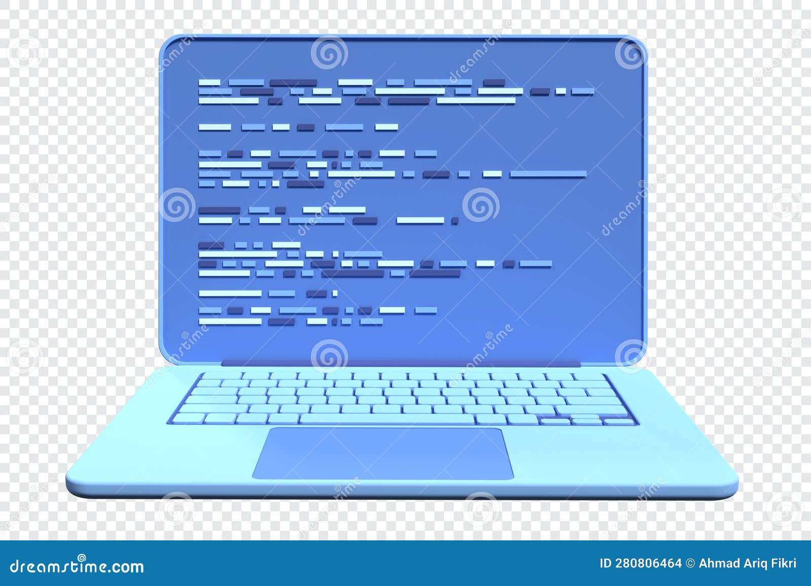 3d Laptop And Program Code Development Web Coding Concept Coding Screen 3d Rendering 3d 0890
