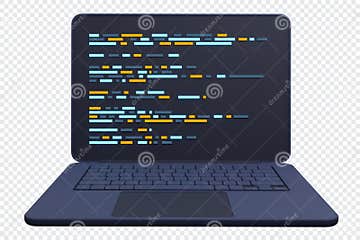 3d Laptop and Program Code Development. Web Coding Concept. Coding Screen 3d Rendering. 3d ...