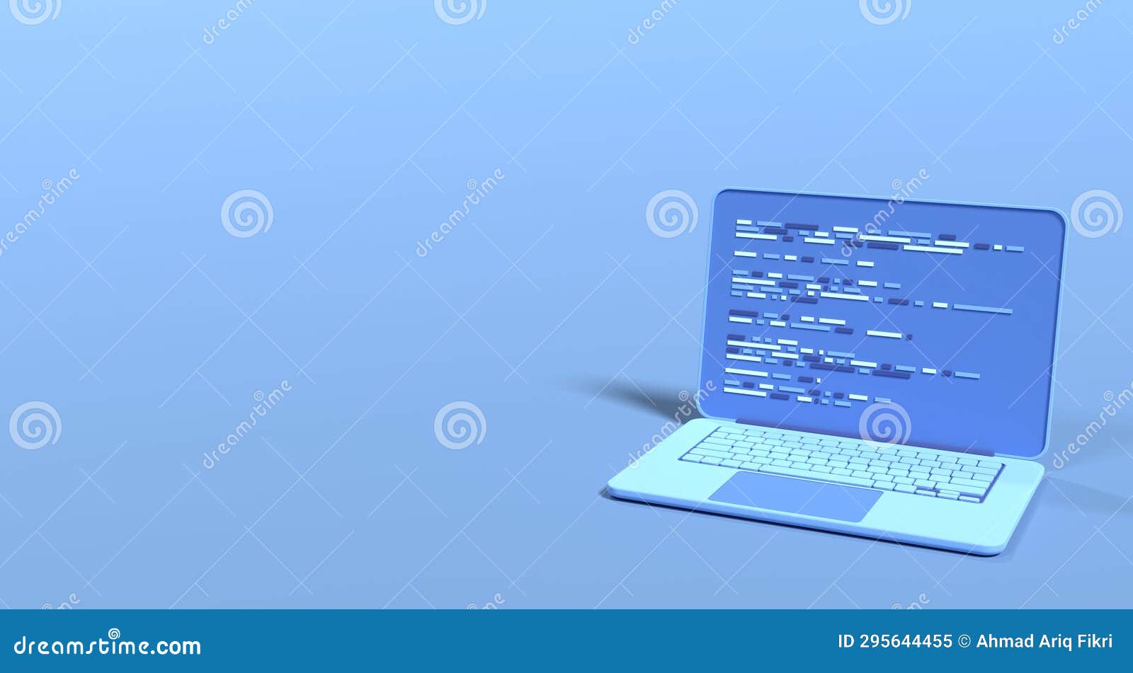 3d Laptop And Program Code Development Web Coding Concept Coding Screen 3d Rendering 3d