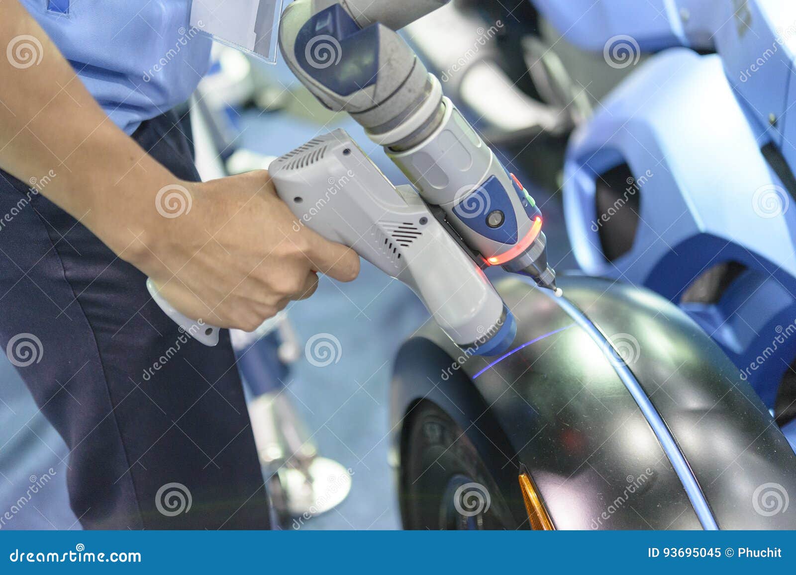 The 3D laser scan arm stock image. Image of measure, computerized ...