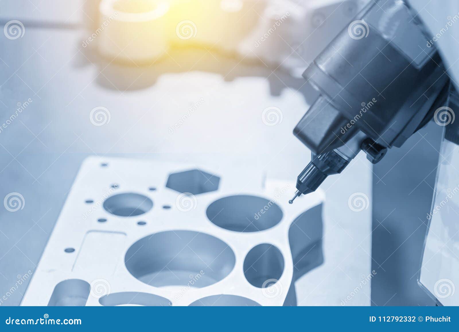 The 3D Laser Scanning Gun Attached the Measurements Probe Stock Photo ...