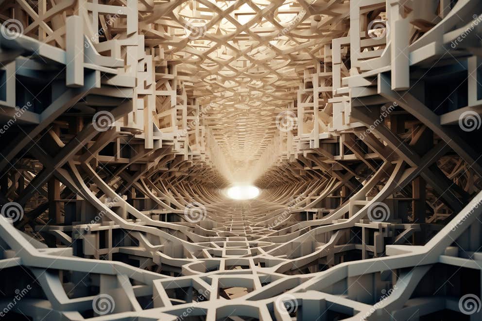 3D Lattice Structure Unfolding and Converging in a Mesmerizing Manner ...