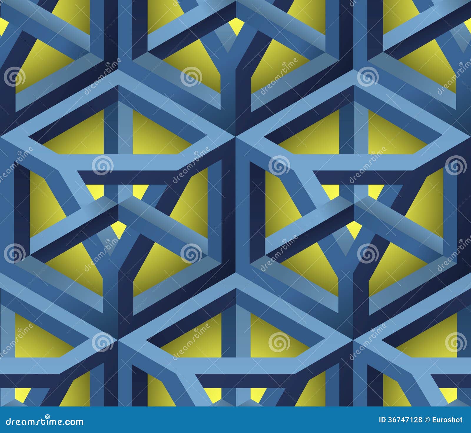 3d Lattice Vector Seamless Pattern Stock Vector Illustration Of Cube